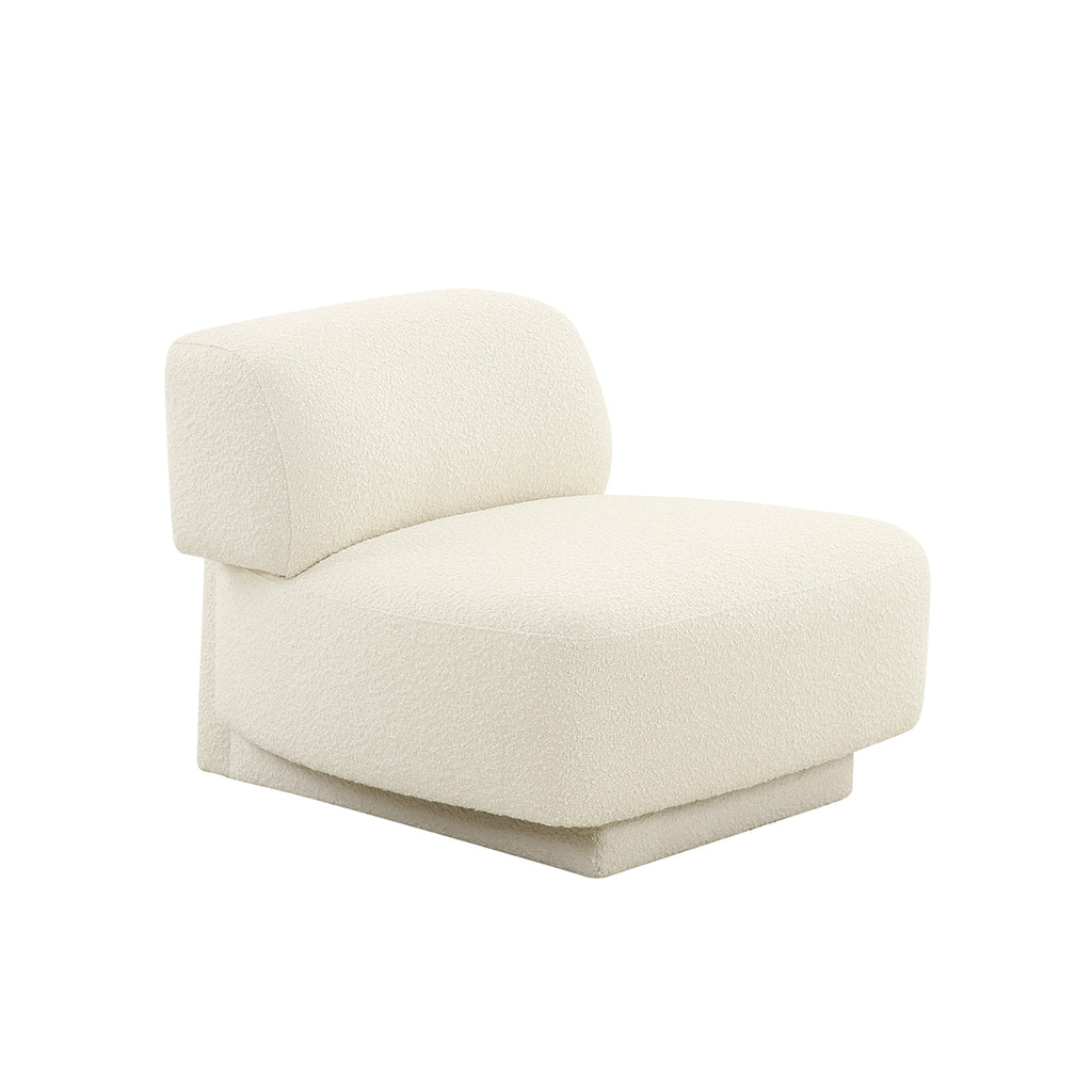 BUTACA ESTACIONARIA EN TELA BLANCA – Ilumel