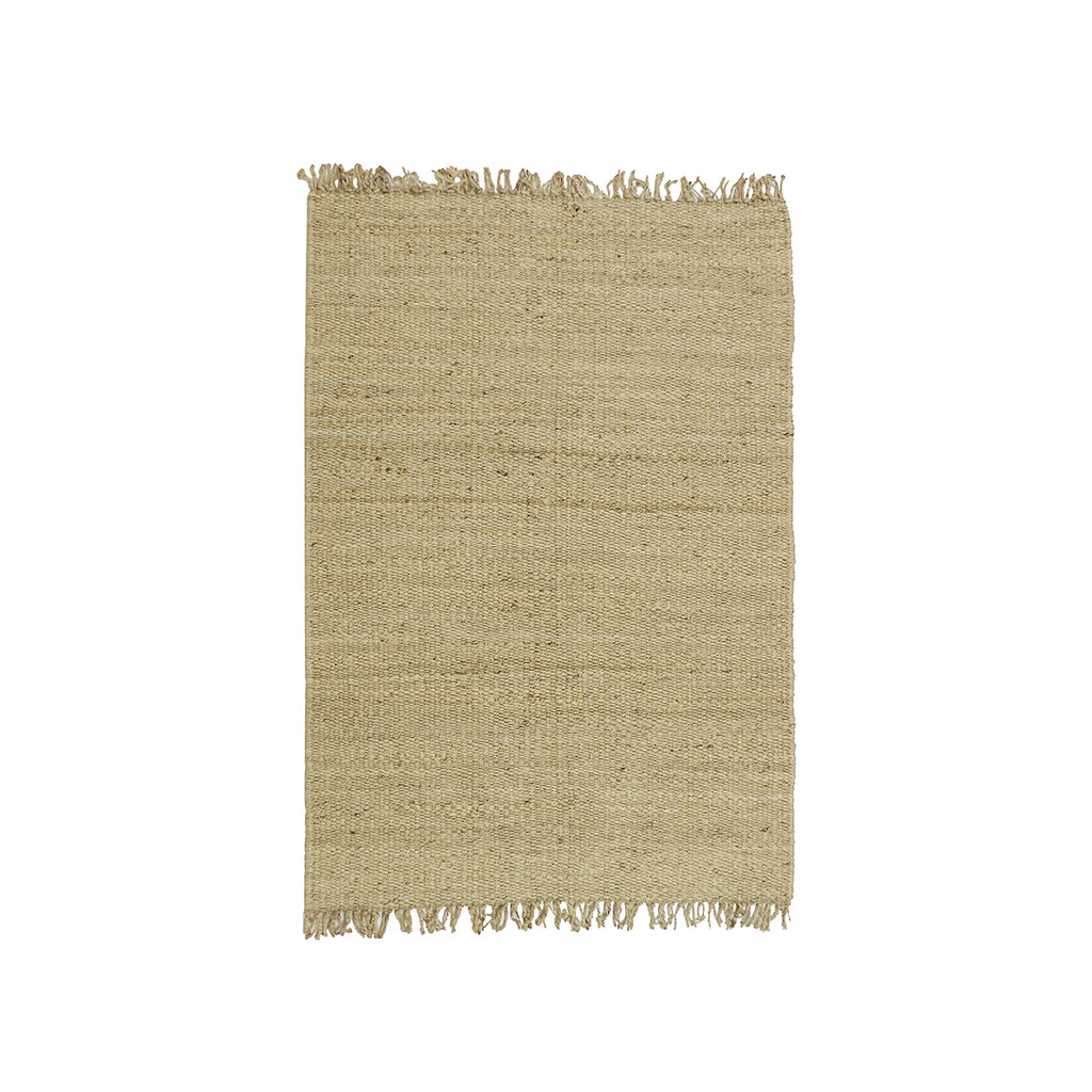 JUTE AND JUTE PANJA WEAVE DURRIE WITH FRINGES – Ilumel
