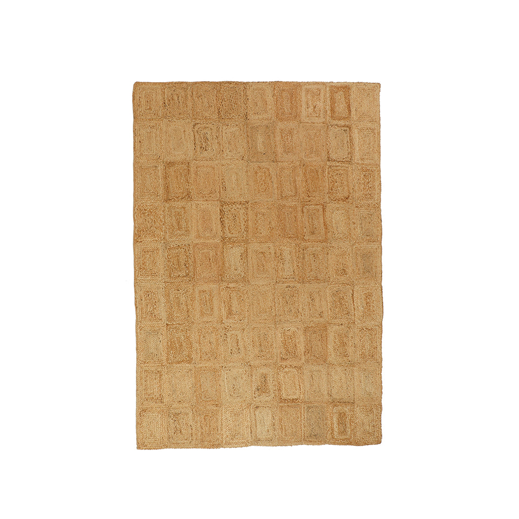 HANDMADE JUTE AND JUTE, BRAIDED, SQUARE PATCH DURRIE – Ilumel