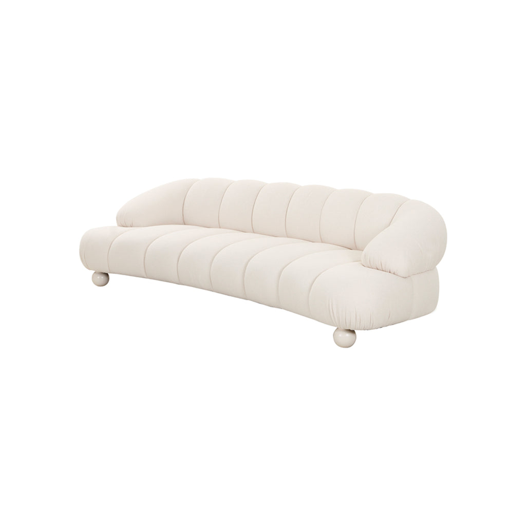 SOFA ESTACIONARIO DE 2 ASIENTOS EN TELA BLANCA – Ilumel